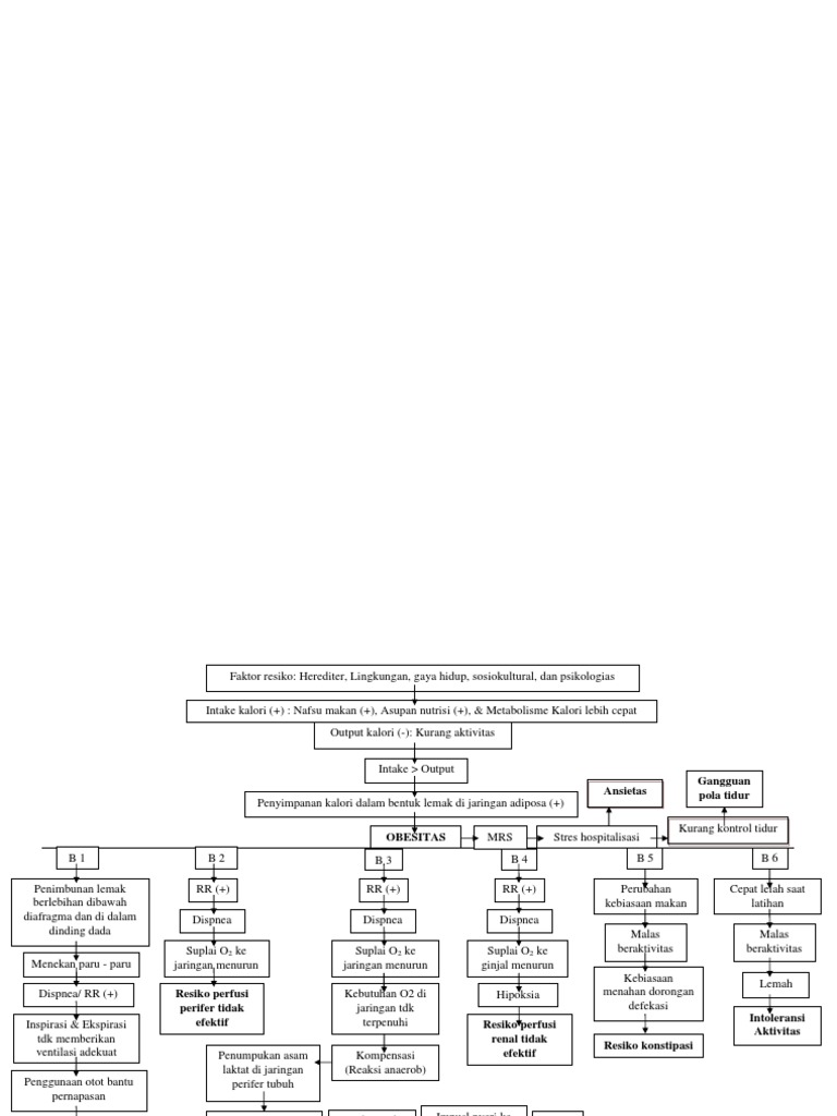 Pathway Obesitas dan Intoleransi Aktivitas | PDF