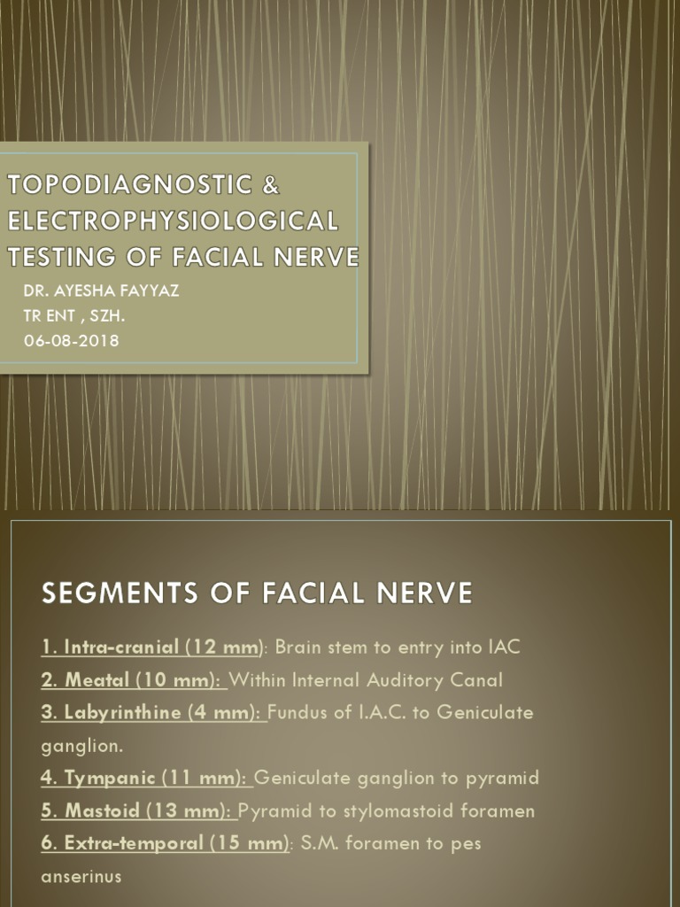 Topodiagnostic & Electrophysiological Testing of Facial Nerve | PDF ...