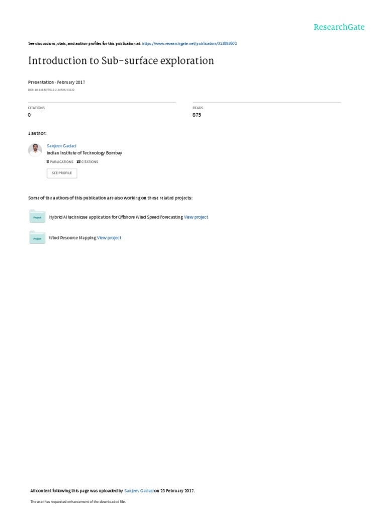 Subsurface Exploration Guide | PDF | Soil | Civil Engineering