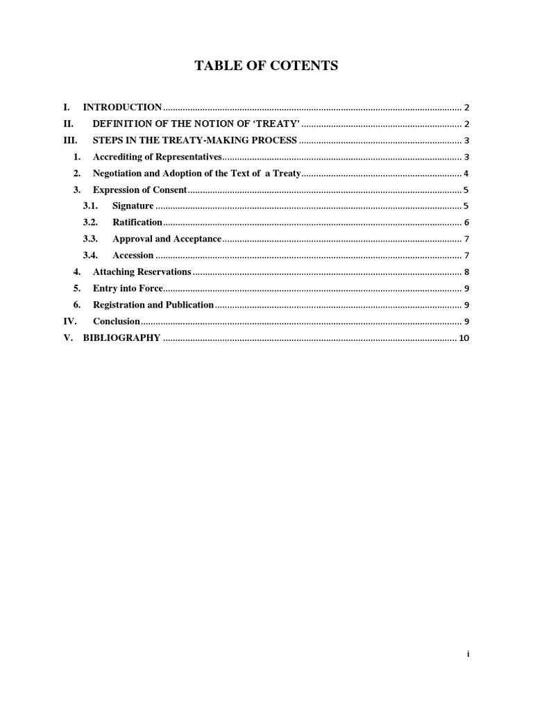 Treaty Formation in International Law | PDF | Ratification | Treaty