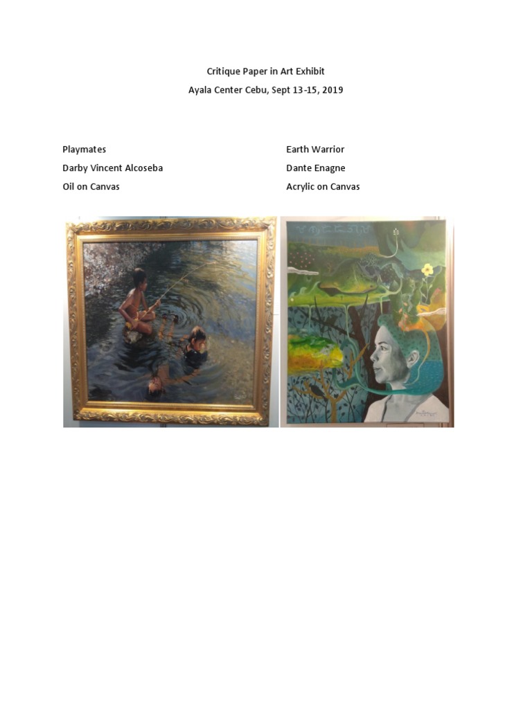 Art Critique of Darby Alcoseba's Work | PDF | Oil Painting | Visual Arts