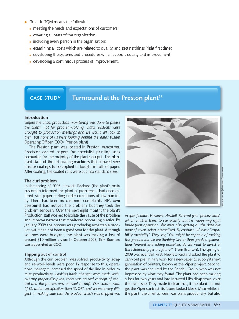Quality Management Case Study | PDF | Textbook | Retail