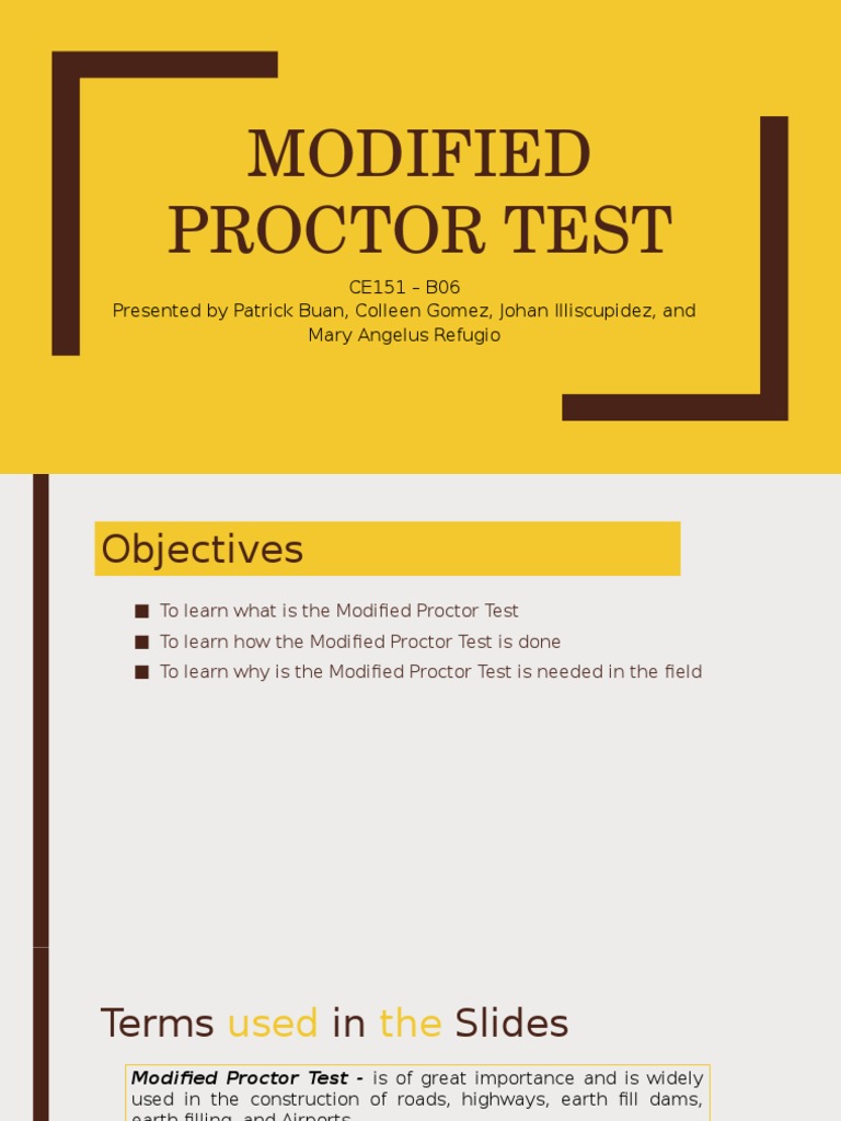 Modified Proctor Test | PDF | Soil | Materials