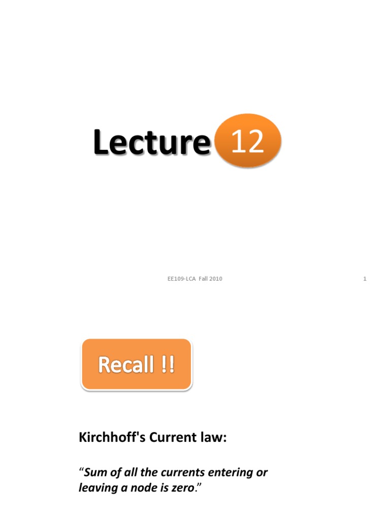 LCA Lec12 Nodal Analysis 19082010 | PDF