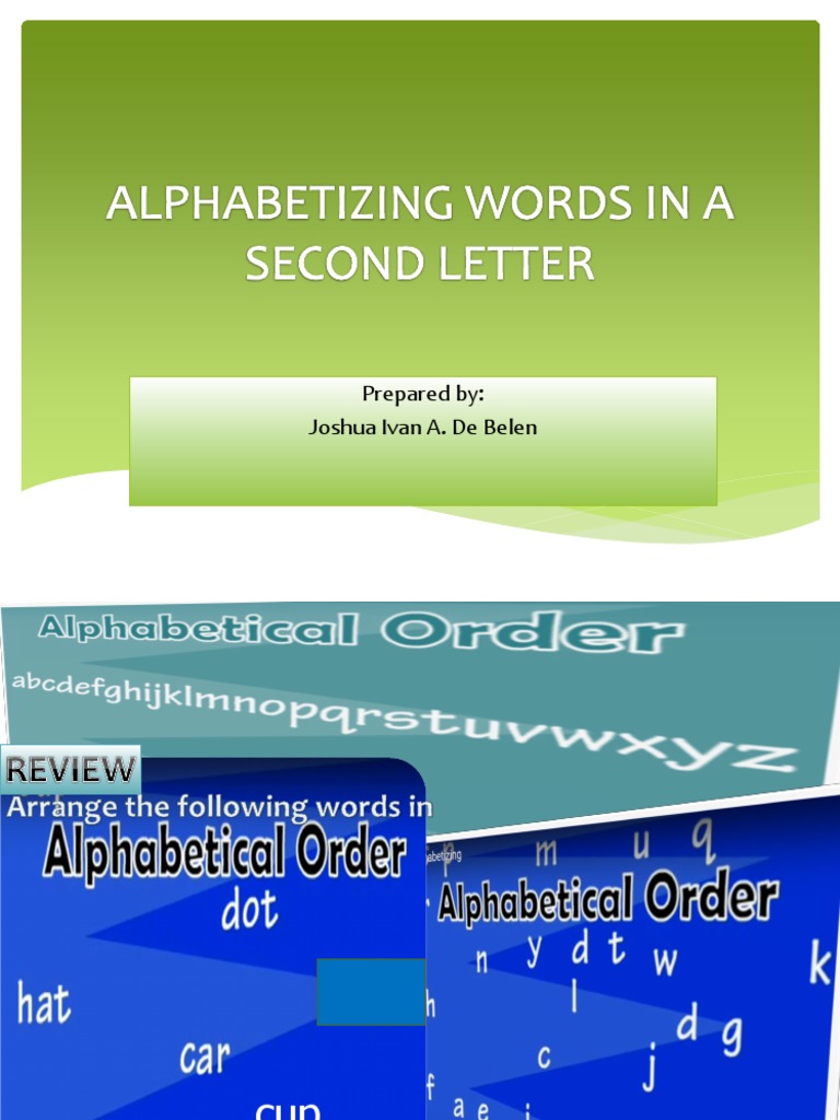 Alphabetizing Words in A Second Letter | PDF | Language Arts & Discipline