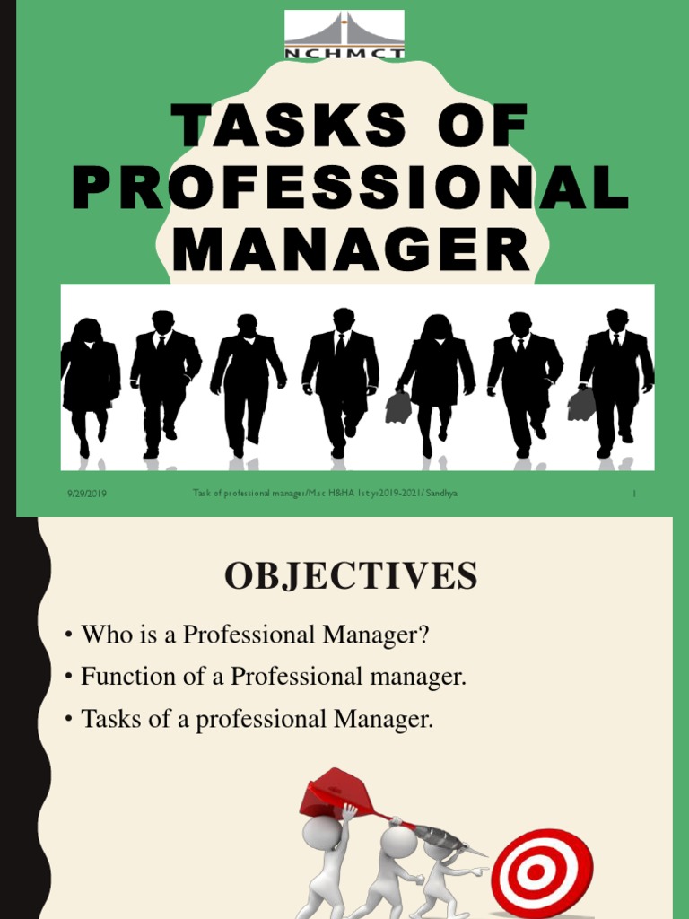 Tasks of Professional Manager | PDF | Business | Economies
