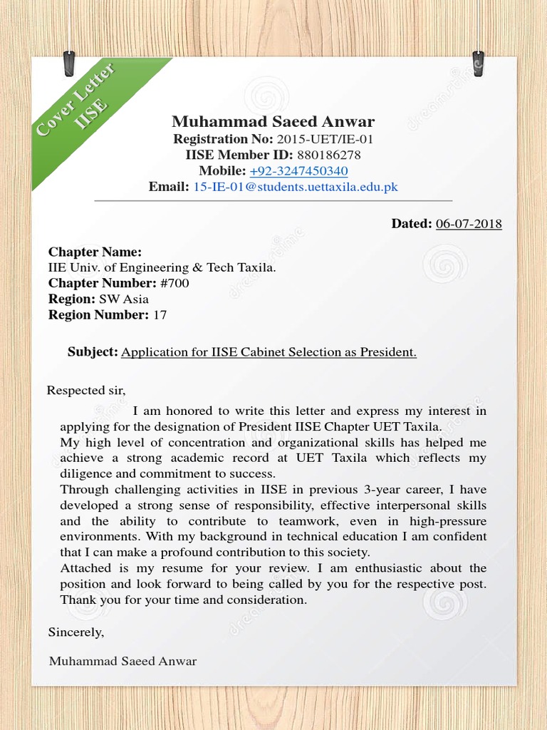 Cover Letter PDF | PDF