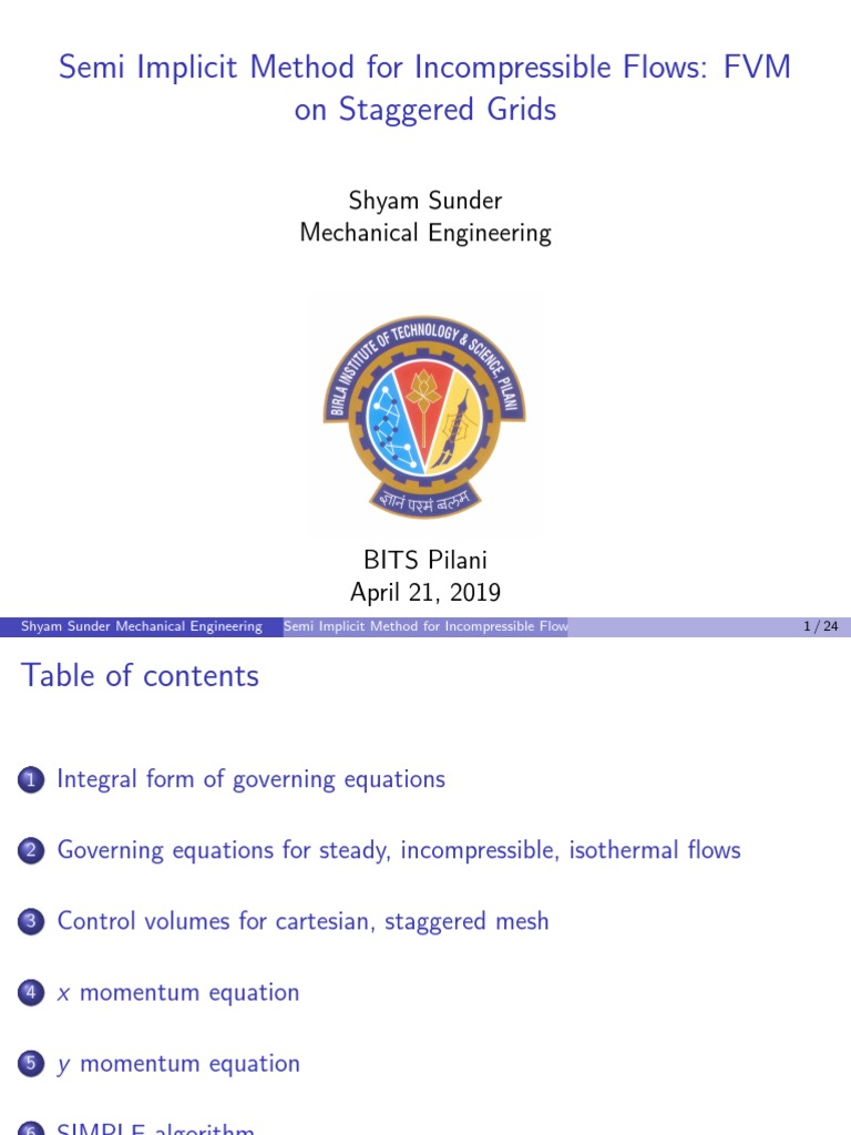 Staggered Grids in CFD | Download Free PDF | Fluid Dynamics | Mathematical Physics