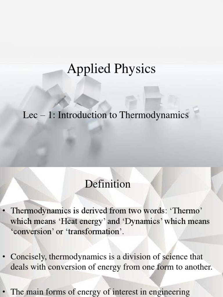 Intro To Thermodynamics | PDF | Temperature | Gases