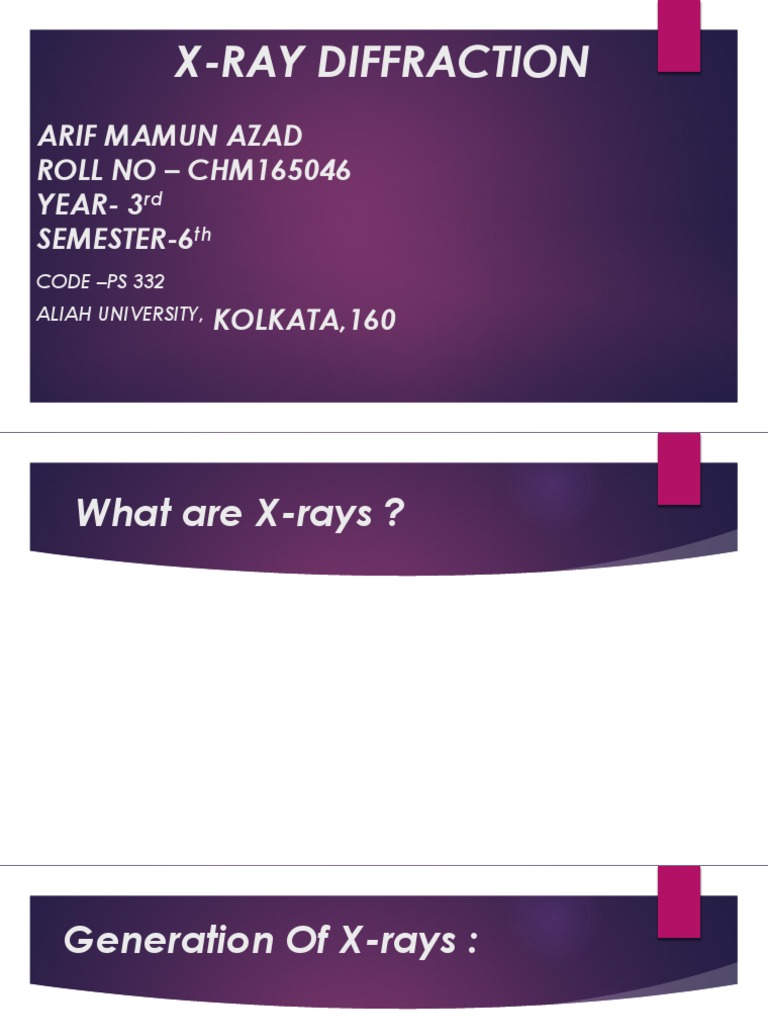 Fundamentals X-Ray Diffraction | Download Free PDF | X Ray ...