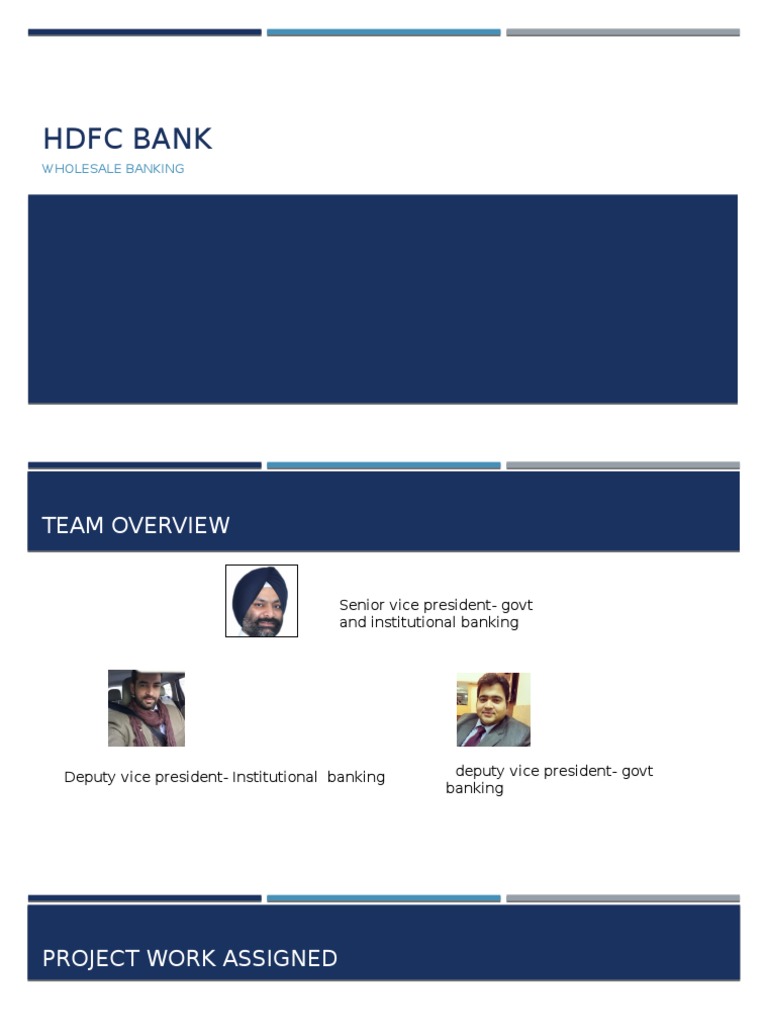HDFC Bank: Wholesale Banking | PDF | Economies | Business