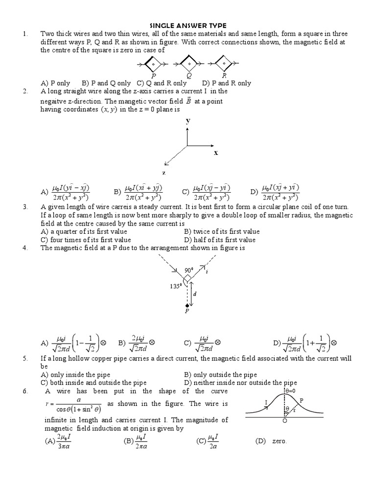Electromagnetism Problems | PDF | Magnetic Field | Force