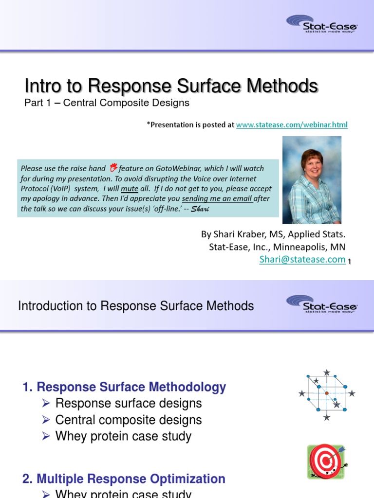 Intro To Response Surface Methods: - Central Composite Designs | PDF ...