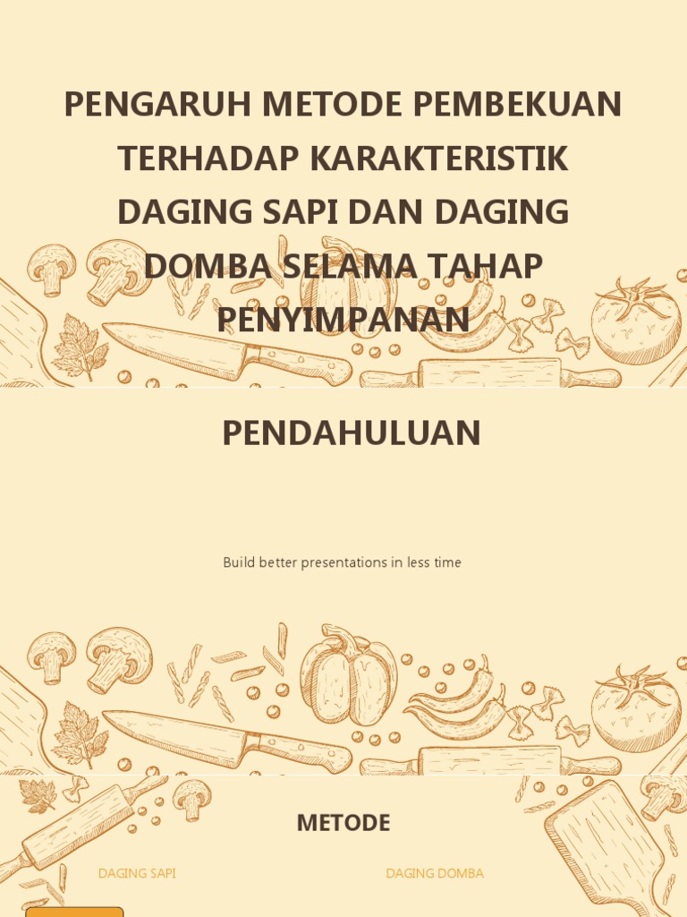 Pengaruh Metode Pembekuan Terhadap Karakteristik Daging Sapi Dan Daging ...