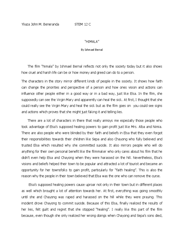Example of Reaction Paper | PDF | Religion And Belief