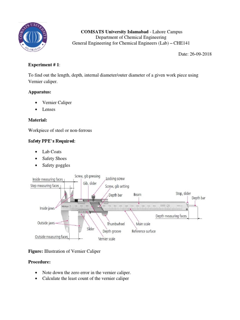 Vernier Caliper Measurement Lab Guide | PDF | Nature | Teaching Mathematics