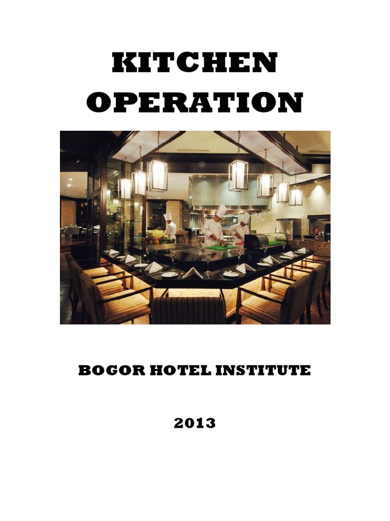 Kitchen Operations at Bogor Hotel Institute | PDF | Chef | Beef