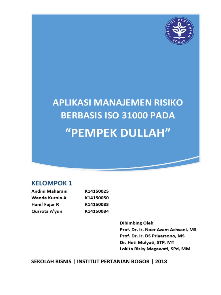 Mitigasi Risiko Bisnis - Pempek Dullah | PDF