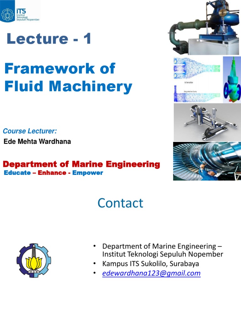 Lecture - 1: Framework of Fluid Machinery | PDF | Pump | Chemical ...