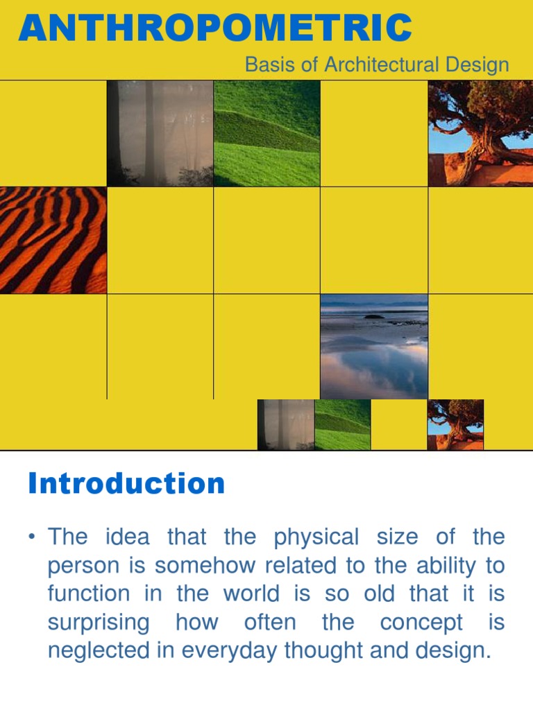 Basis of Architectural Design | PDF | Anthropometry | Human Factors And ...