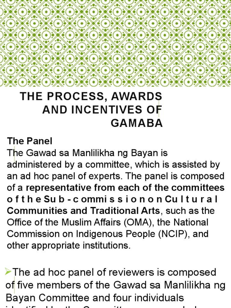 GAMABA Awards Process and Benefits | PDF | Travel