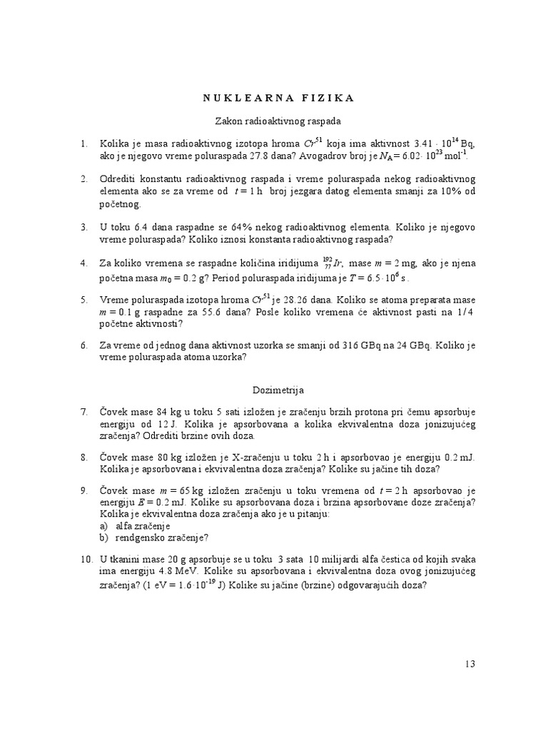 06 Nuklearna Fizika PDF | PDF