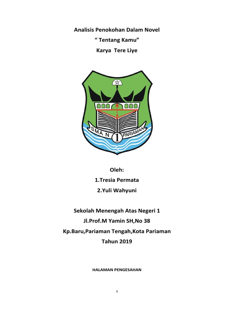 Analisis Penokohan Dalam Nove1 Pengesahan | PDF
