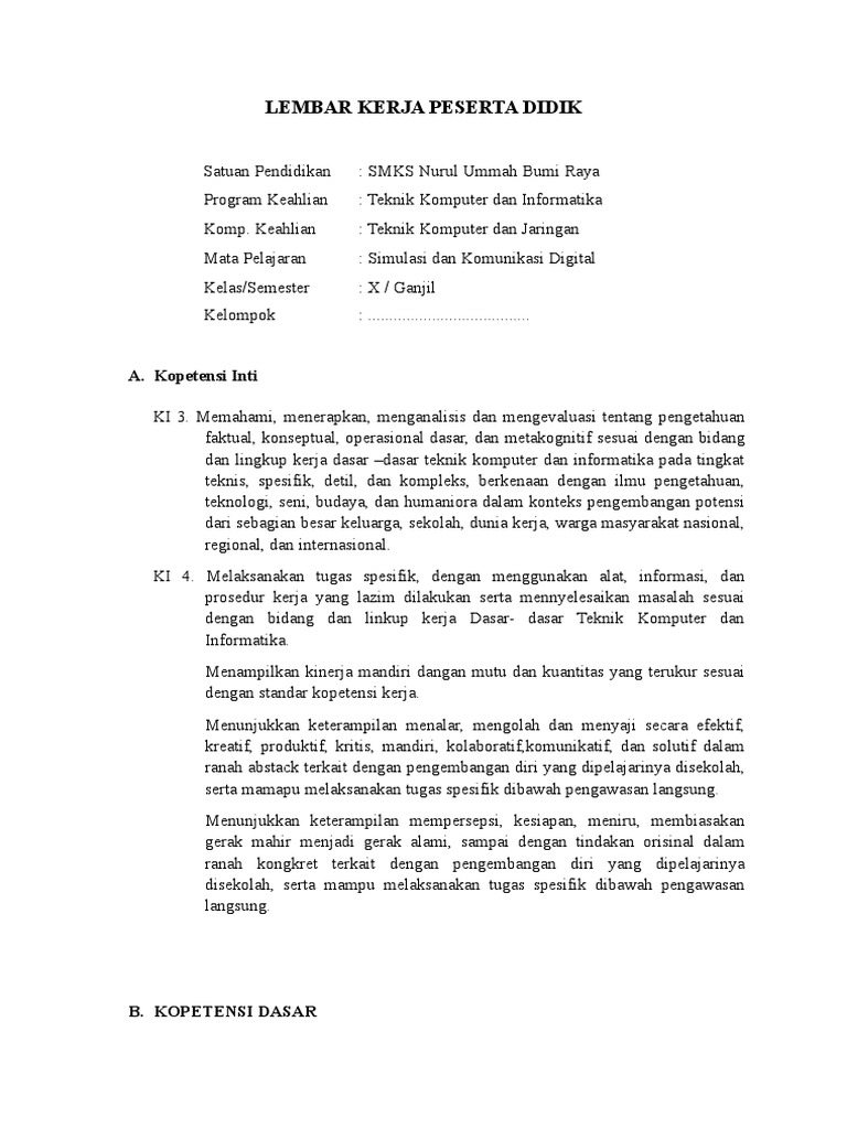 LKPD Simkomdig | PDF