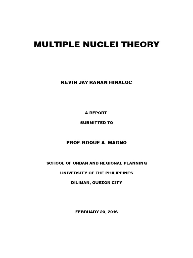 Multiple Nuclei Theory | PDF | Zoning | Middle Class