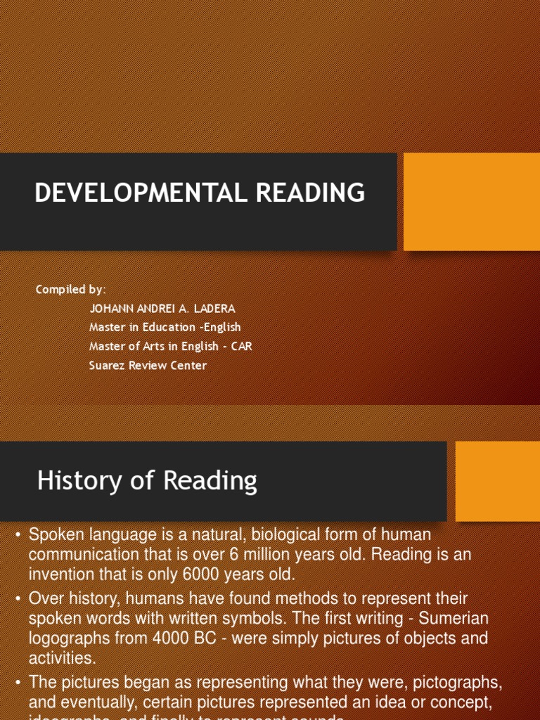 Developmental Reading SRC | PDF | Schema (Psychology) | Reading ...
