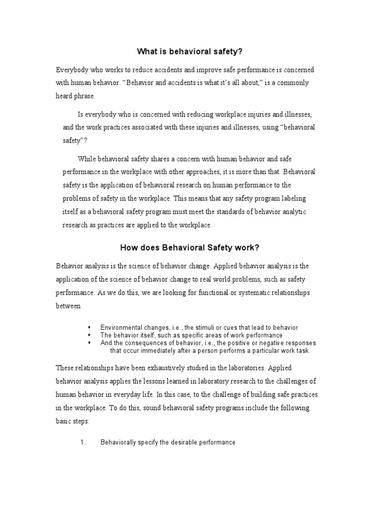 BBS PDF | PDF | Safety | Behavior