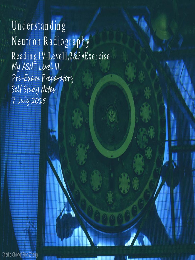 Understanding Neutron Radiography: Reading IV-Level1,2&3 - Exercise ...