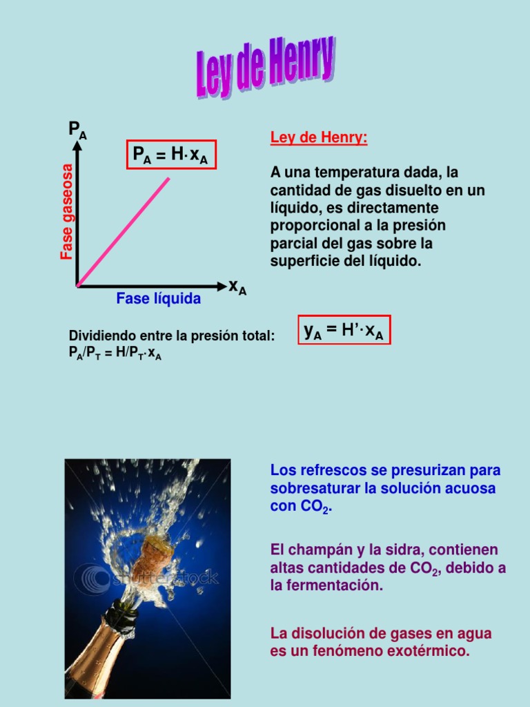 La ley de Henry y su aplicación en la carbonatación de bebidas | PDF ...