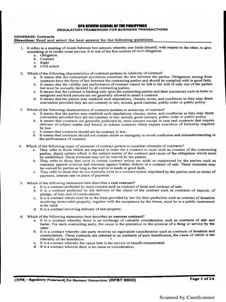 RFBT 8602 - Contracts | PDF