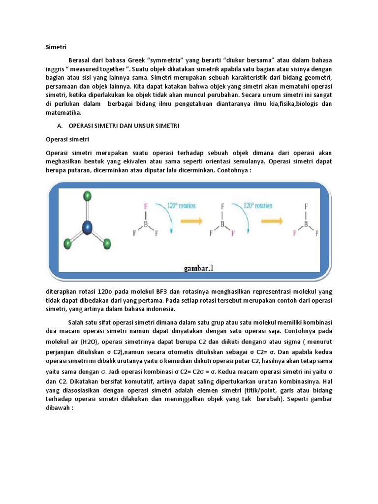 Operasi dan Unsur Simetri dalam Molekul | PDF