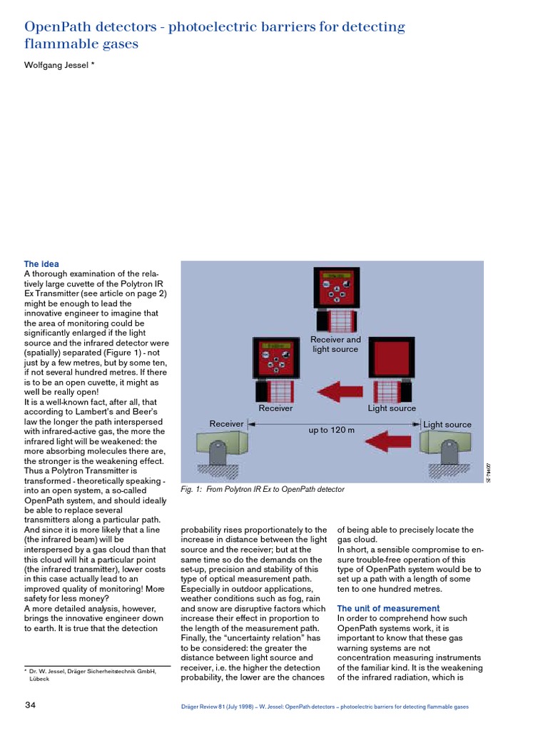 DH 81 Open Path Detectors at | PDF | Infrared | Gases