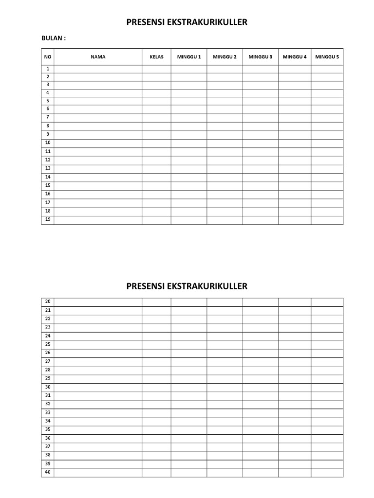 Presensi Ekstra | PDF