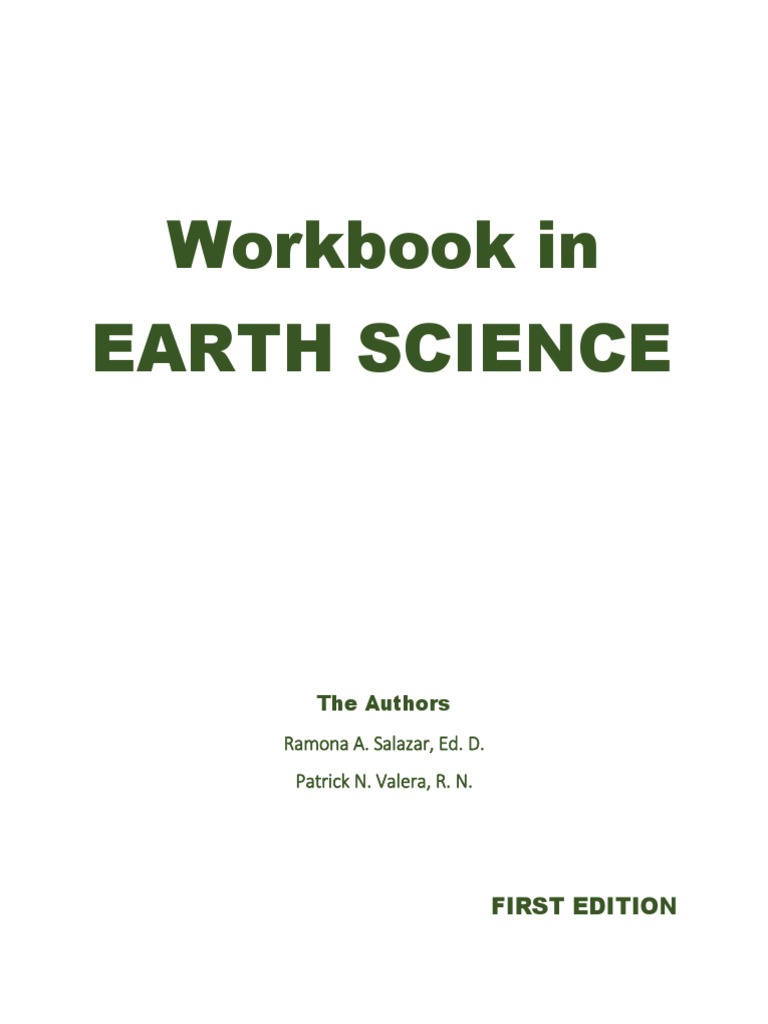 Workbook in Earth Science: First Edition | PDF