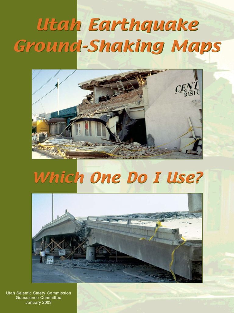 Utah Earthquake Ground-Shaking Maps | PDF | Earthquakes | Fault (Geology)