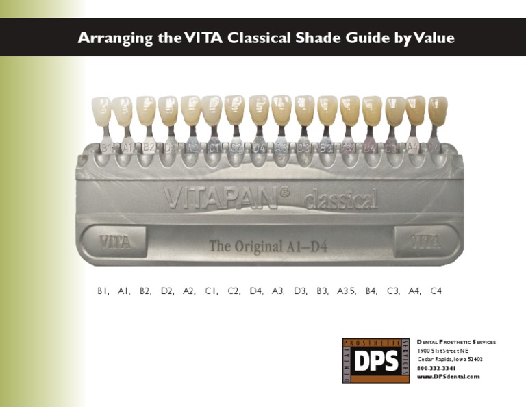 VITA Shade Guide Value Arrangement | PDF