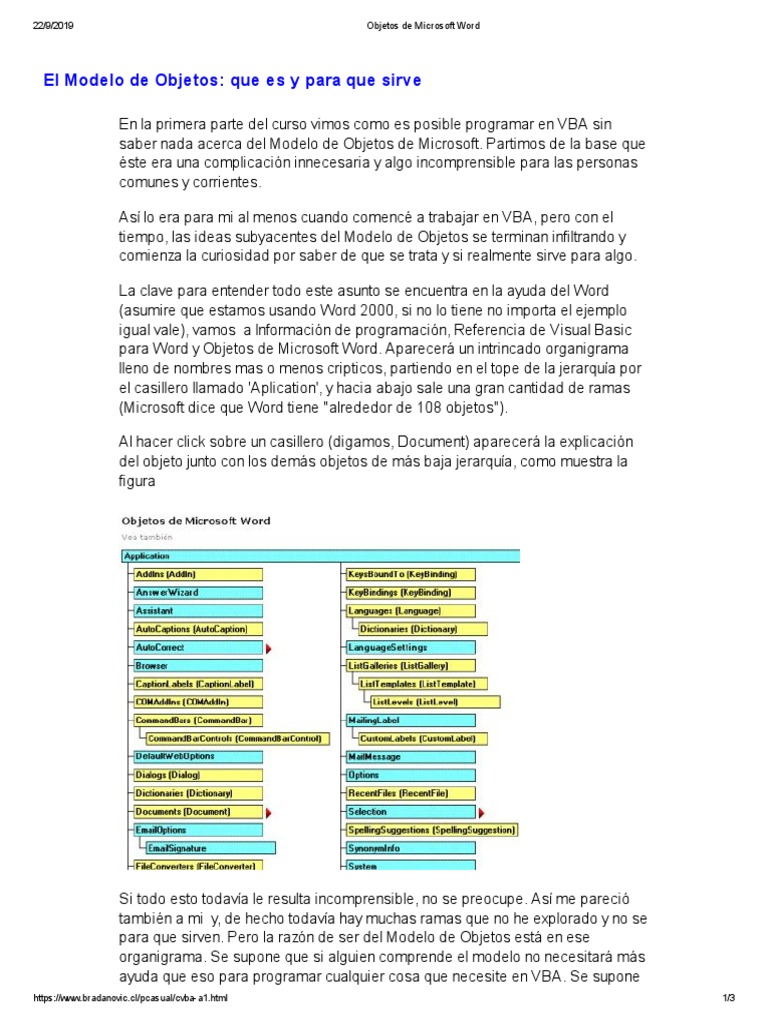 Objetos de Microsoft Word | PDF | Lenguaje de programación | Ingeniería ...