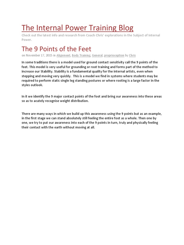 The 9 Points of The Feet | PDF
