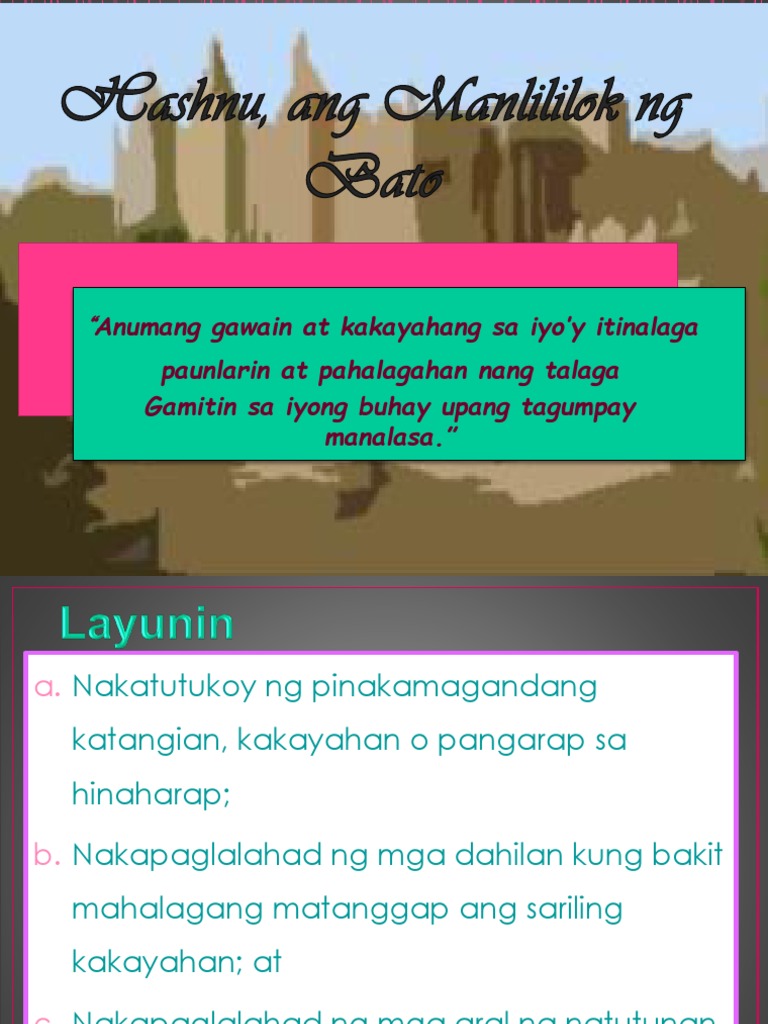 Hashnu, Ang Manlililok NG Bato