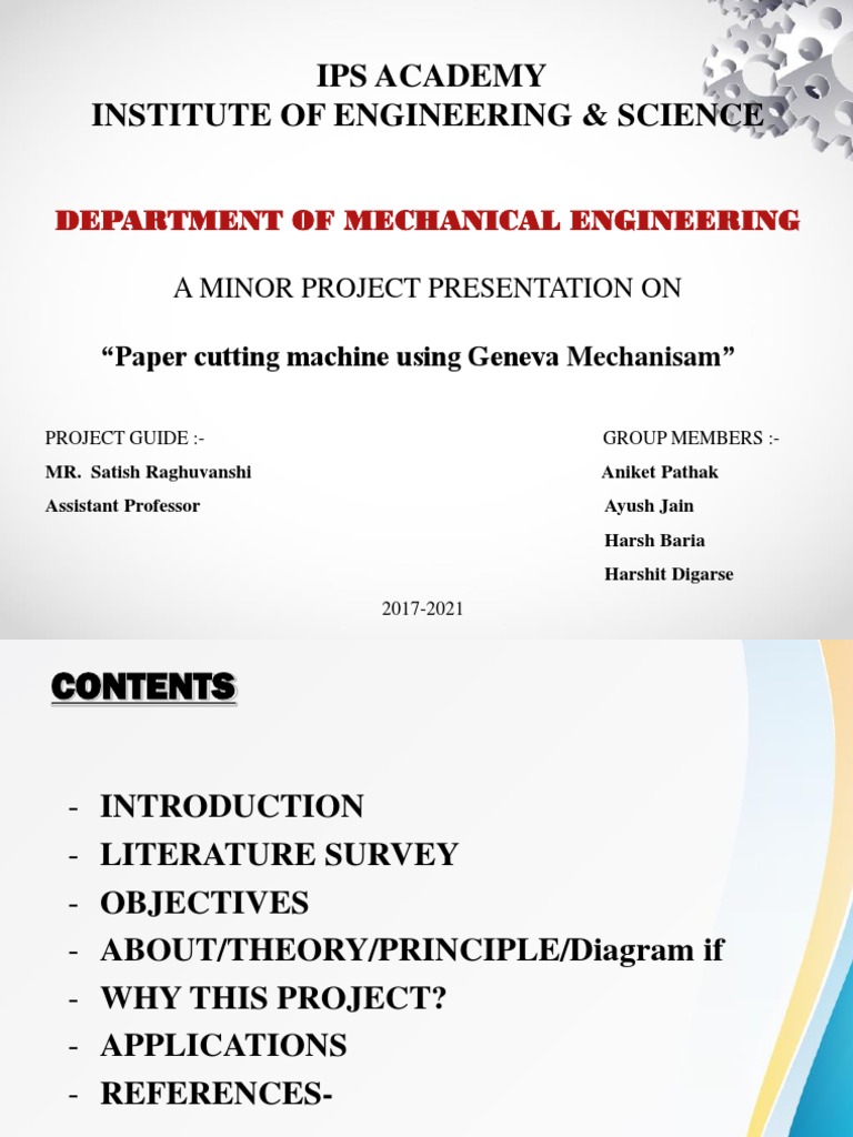 Minor Project PPT Format | PDF | Machines | Electric Motor