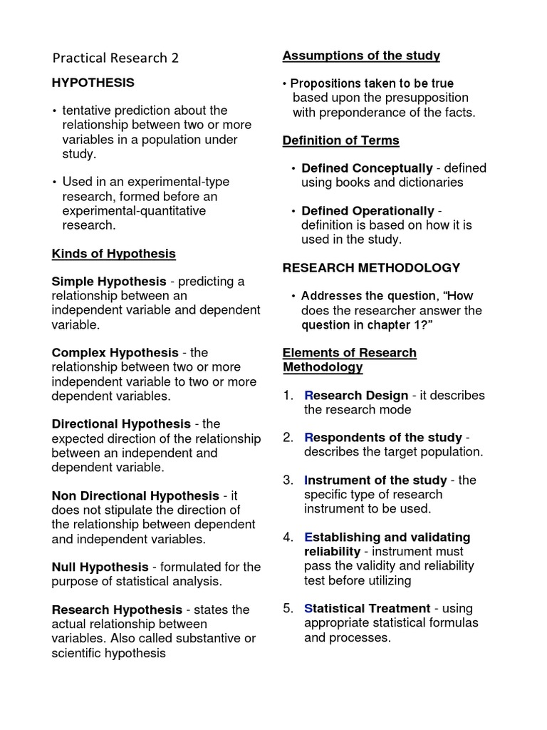 Practical Research 2 | PDF | Sampling (Statistics) | Validity (Statistics)