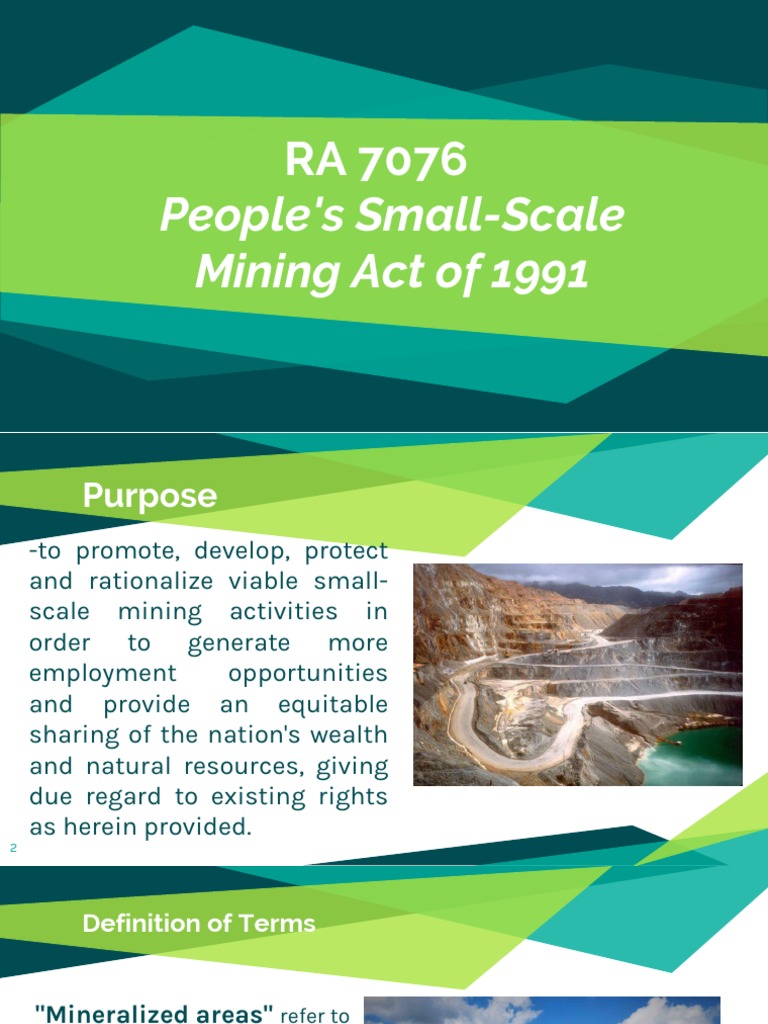 People's Small-Scale Mining Act of 1991 | PDF | Mining | Government