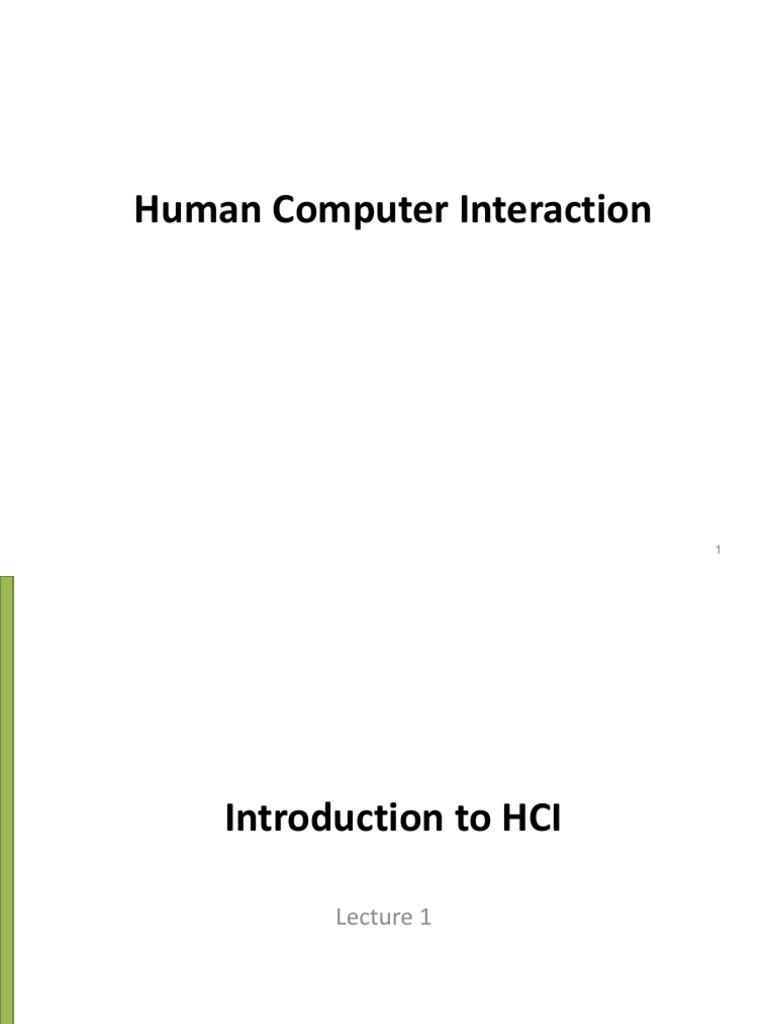 HCI Lecture12 | PDF | Human–Computer Interaction | Usability
