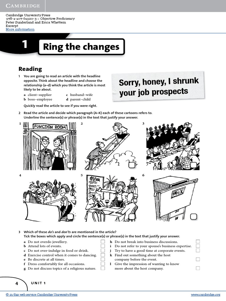 Objective Proficiency2 Workbook With Answers Sample Pages PDF | PDF ...