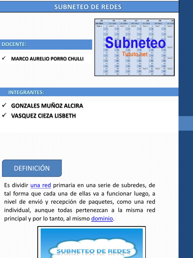 Subneteo de Red | PDF | Dirección IP | Red de arquitectura