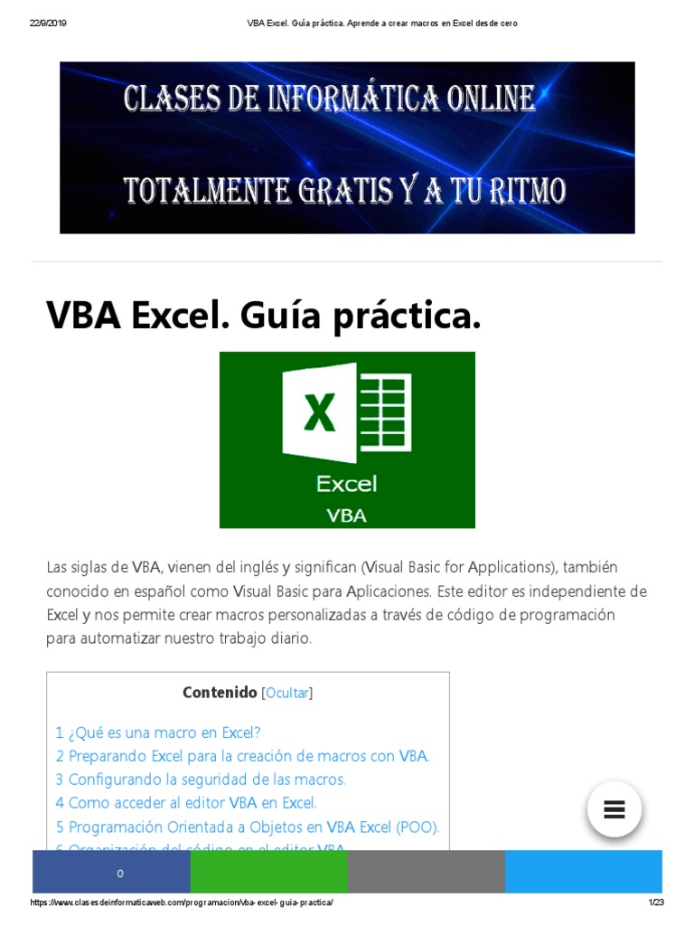 VBA Excel. Guía práctica. Aprende a crear macros en Excel desde cero ...